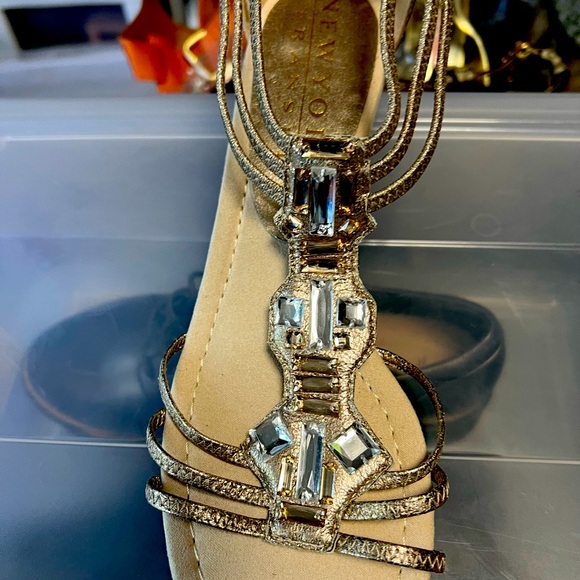 New York Travel Sandal | Shoes | Metallic Wedge Sandle | Poshmark